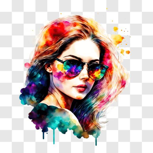 Download Colorful Face Paint Illustration for Fashion Industry PNGs ...