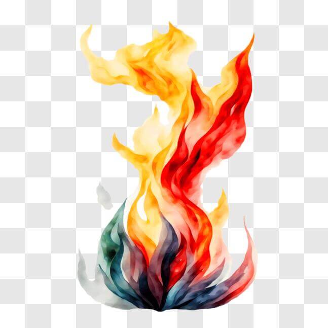 Download Colorful Fire Flames Background PNGs Online - Creative Fabrica