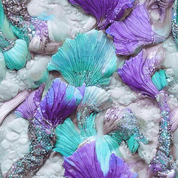 Download Purple and Blue Mermaid Tails on White Background Patterns ...