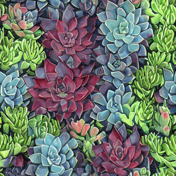 Download Seamless Pattern of Colorful Succulents Patterns Online ...