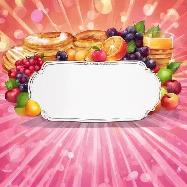 Download Colorful Breakfast Background with Fruits and Pancakes ...