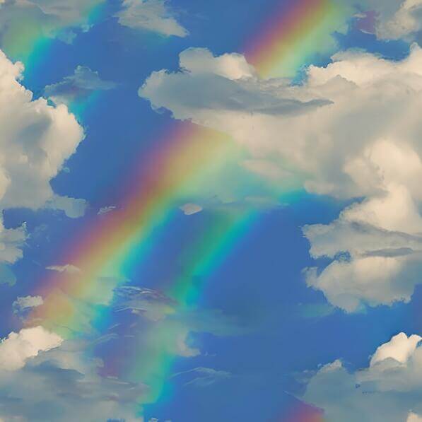 Download Double Rainbow in a Blue Sky Patterns Online - Creative Fabrica