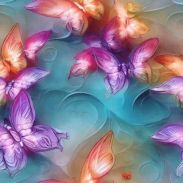 Download Colorful Butterfly Pattern on Blue Background Patterns Online ...