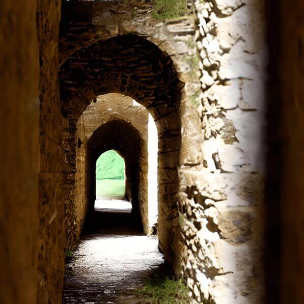 Download Narrow Passageway between Stone Arches Patterns Online ...