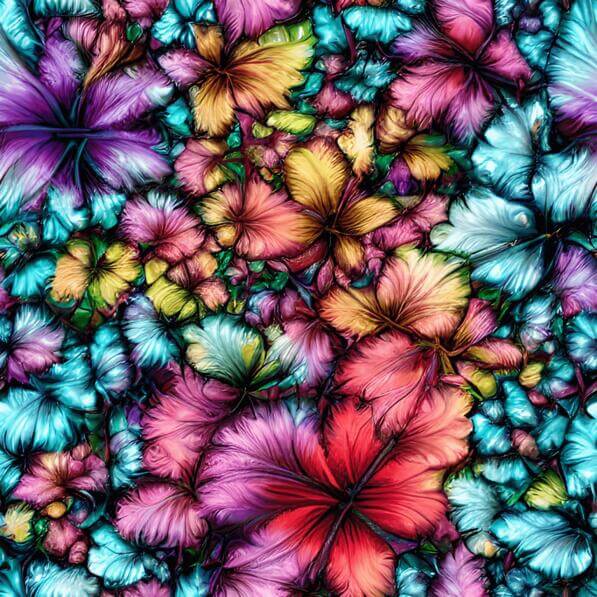 Download Colorful Floral Pattern with Brightly Colored Flowers Patterns ...