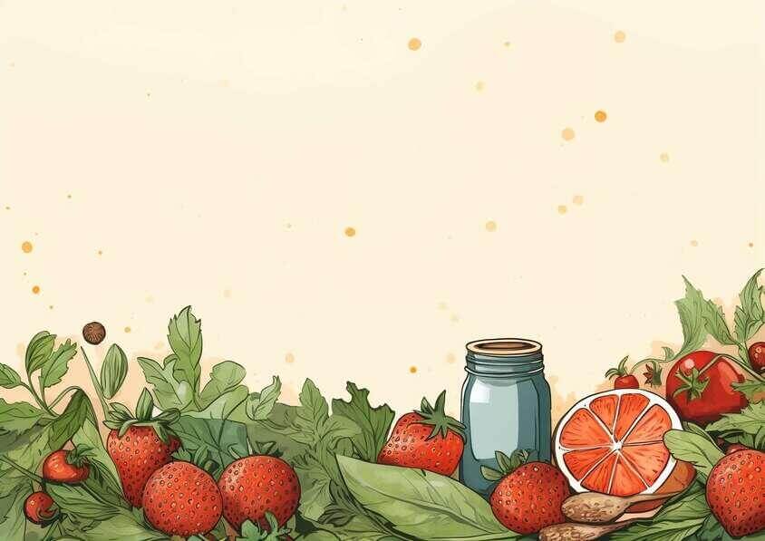 Download Colorful Illustration of Fresh Fruits and Vegetables ...