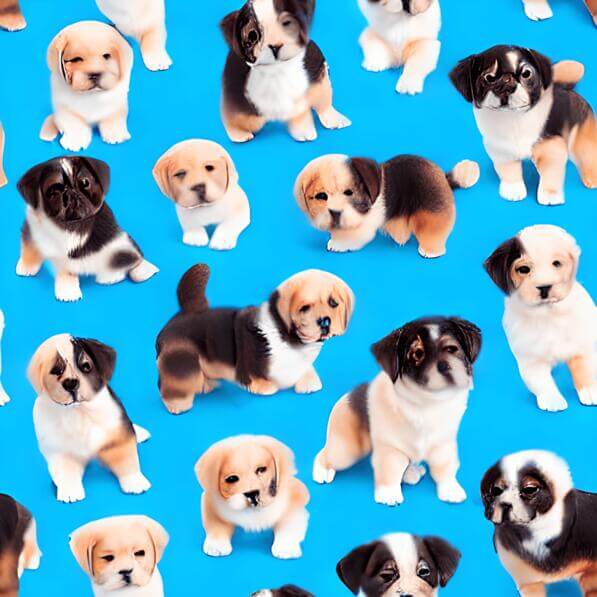 Download Cute Dog Seamless Pattern on Blue Background Patterns Online ...