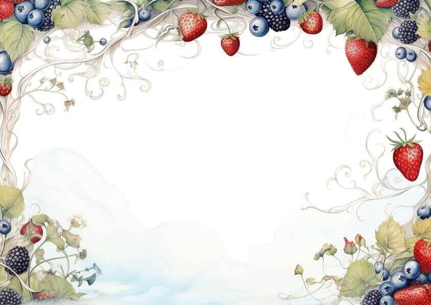Download Colorful Fruit Frame with Berries and Fruit Backgrounds Online ...