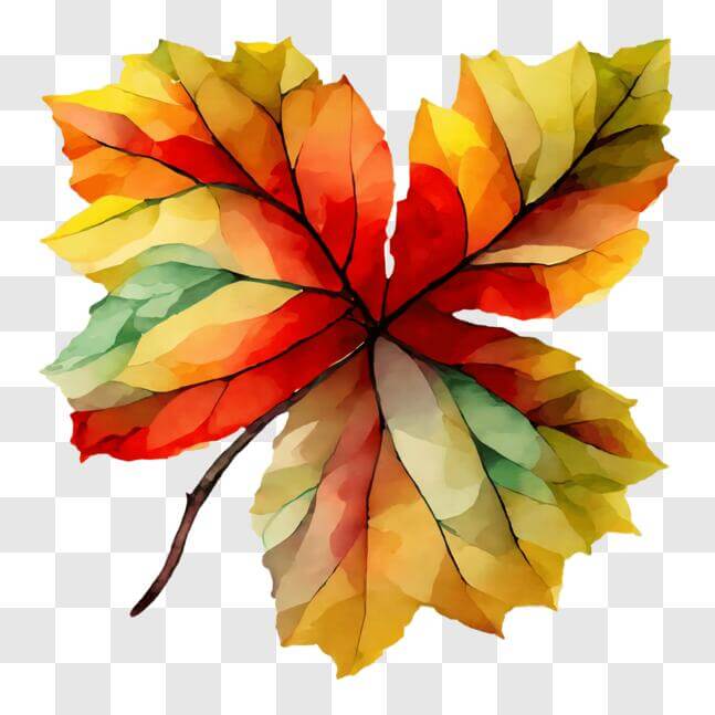 Download Vibrant Autumn Leaf | Fall Season Symbol PNGs Online ...