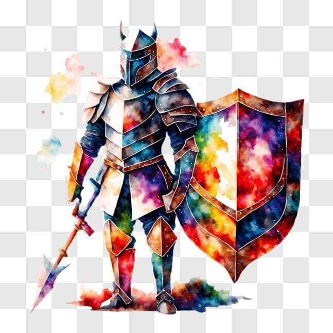 Download Knight in Armor Watercolor Painting PNGs Online - Creative Fabrica