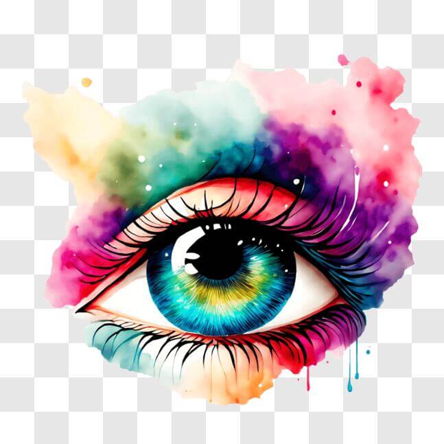 Download Colorful Abstract Eye Design PNGs Online - Creative Fabrica