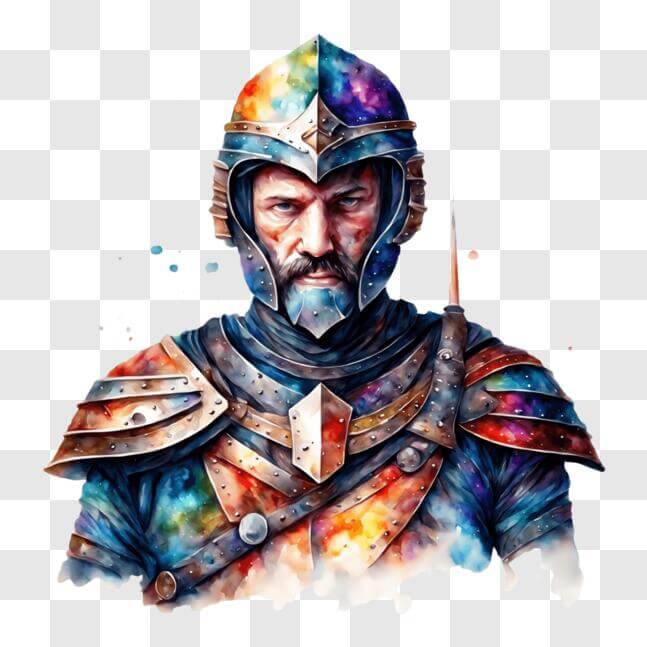 Download Colorful Painting of Knight in Armor PNGs Online - Creative ...