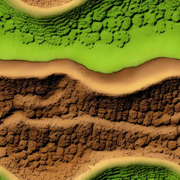 Download Green, Brown, and Yellow Terrain Map with Hills and Valleys ...