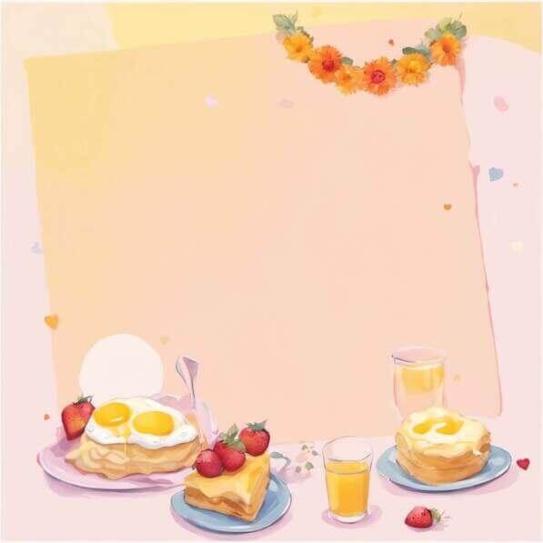 Download Colorful Breakfast Scene with Eggs, Pancakes, Strawberries ...