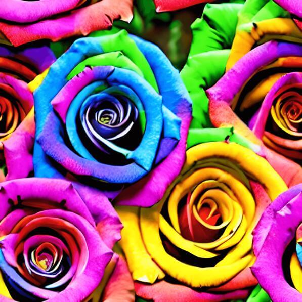 Download Colorful Roses in Various Shades Patterns Online - Creative ...
