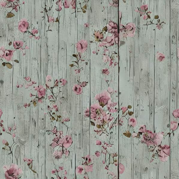 Download Pink Flower Wallpaper with Rustic Wood Effect Patterns Online ...