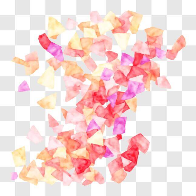 Download Colorful Paper Scatter on Black Background PNGs Online ...