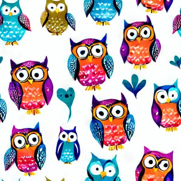 Download Colorful Owl Pattern for Home or Office Decor Patterns Online ...