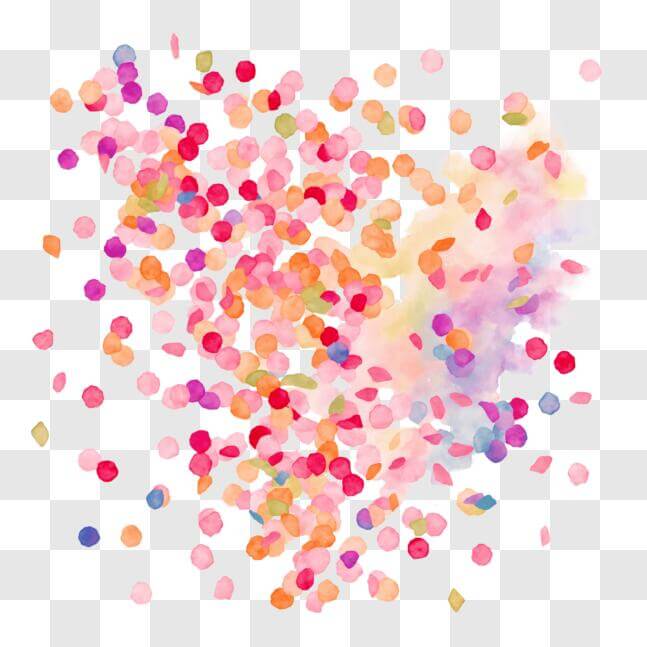 Download Vibrant and Colorful Confetti on a Black Background PNGs ...