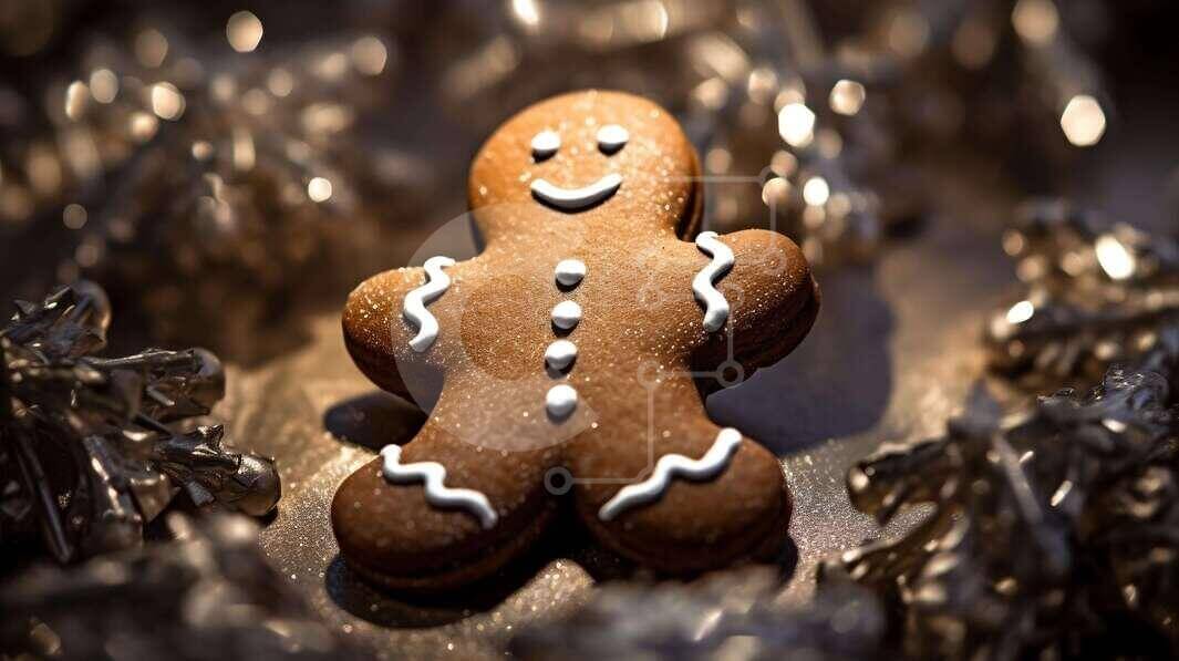 Delicious Gingerbread Man Cookie Decoration stock photo | Creative Fabrica
