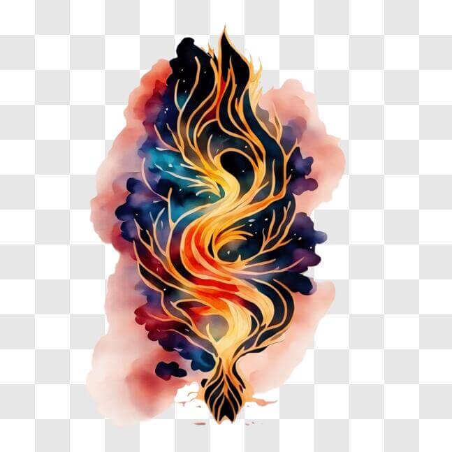 Download Abstract Phoenix Painting PNGs Online - Creative Fabrica
