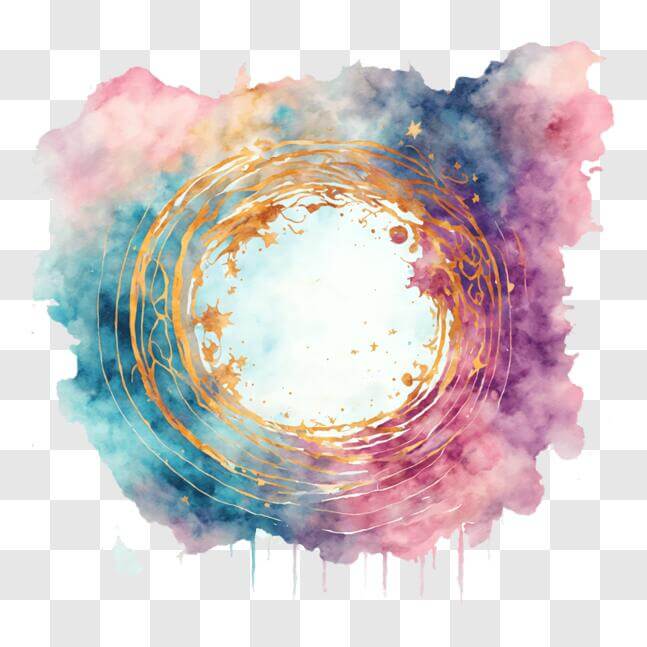 Download Colorful Watercolor Abstract Circle Background PNGs Online - Creative Fabrica