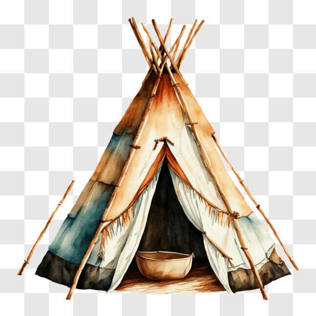 Download Indian-Style Teepee with Native American Artifacts PNGs Online ...