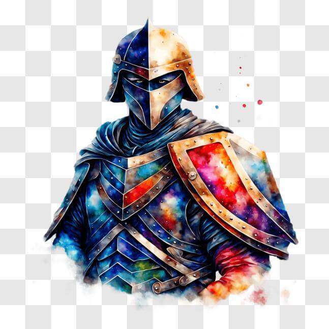Download Colorful Knight Painting with Paint Splashes PNGs Online ...