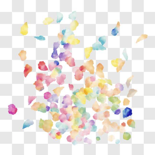 Download Colorful Falling Petals Decoration PNGs Online - Creative Fabrica