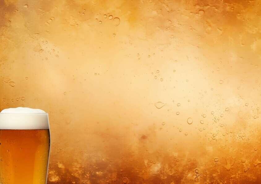 Download Glass of beer on an orange background Backgrounds Online ...