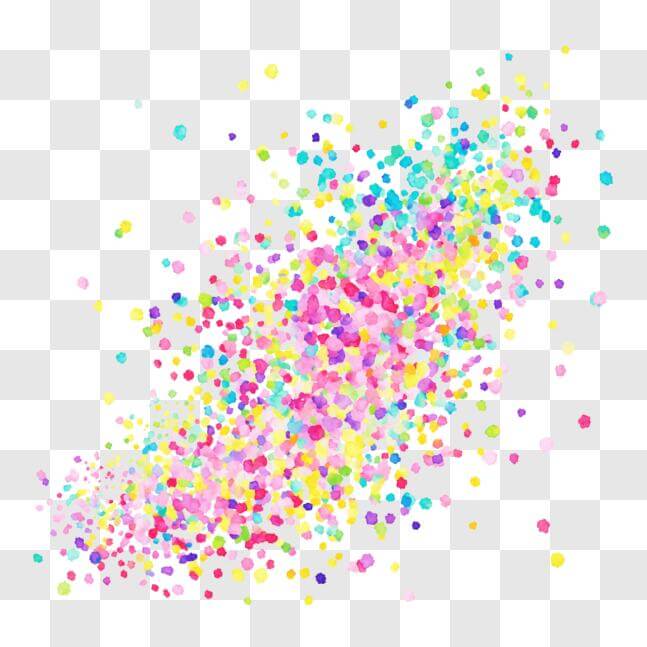 Download Colorful Confetti Falling from the Sky on a Black Background ...