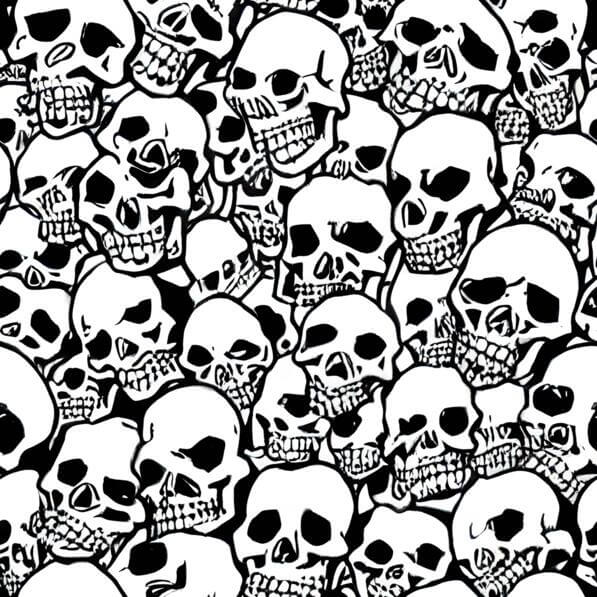 Download Black and White Skulls Background for Creepy Vibes Patterns ...