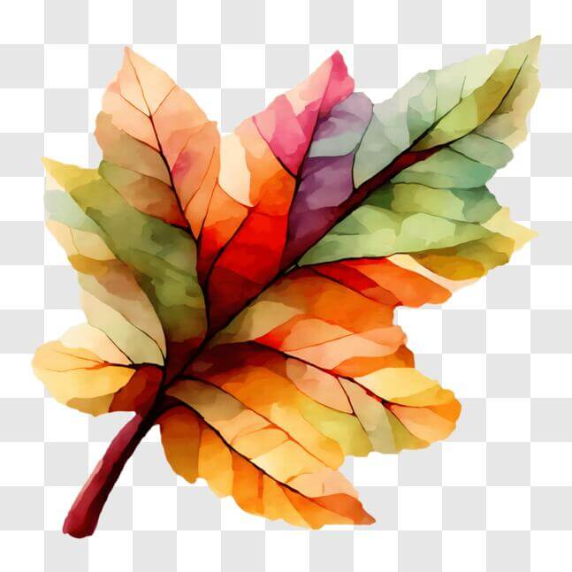 Download Colorful Fall Leaf Image PNGs Online - Creative Fabrica