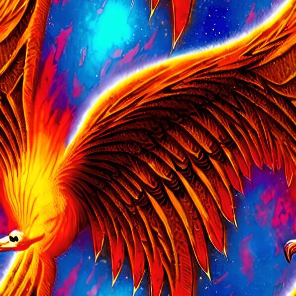 Download Red and Orange Phoenix Bird Art Installation Patterns Online ...