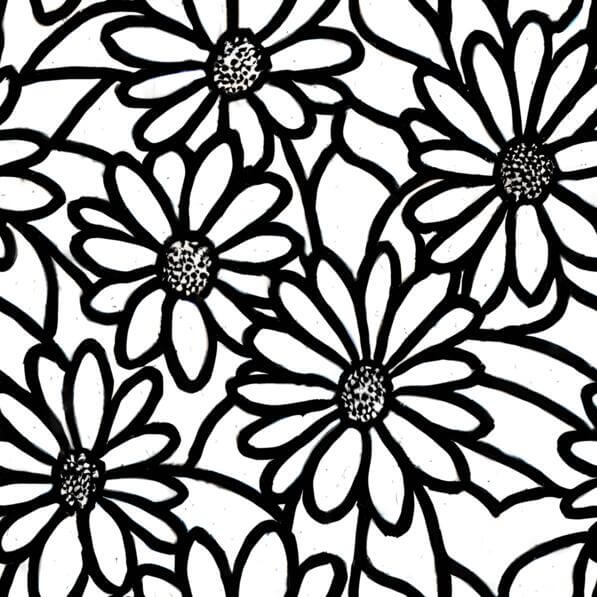 Download Black and White Daisy Flower Pattern Patterns Online ...