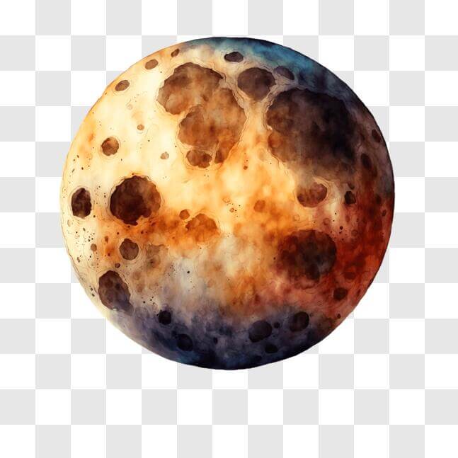 Descarga Luna de acuarela con manchas - Herramienta educativa para ...