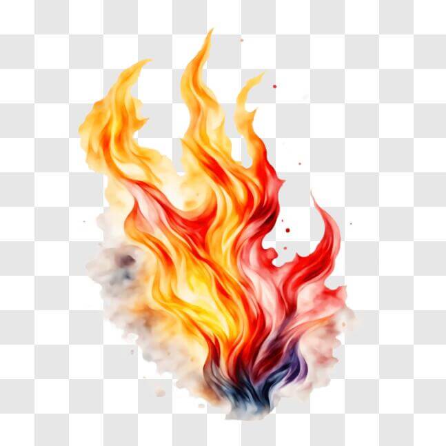 Download Colorful Fire Splashed with Water PNGs Online - Creative Fabrica