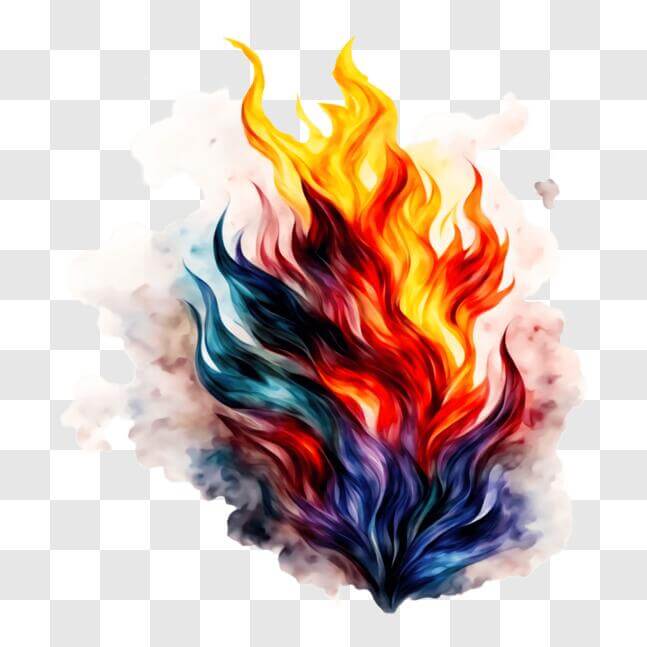 Download Colorful Floating Fire - Abstract Image PNGs Online - Creative ...