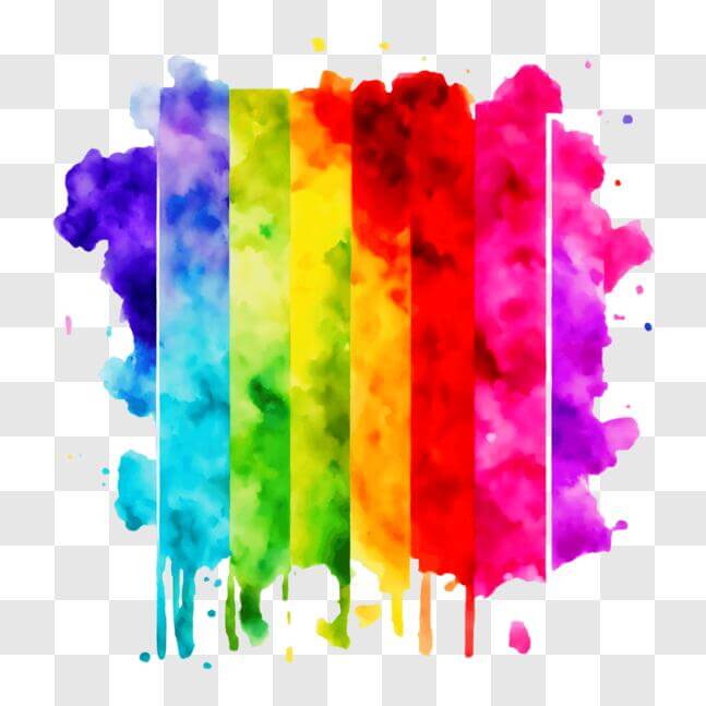 Download Rainbow-colored Paint Splatter on Wall PNGs Online - Creative ...