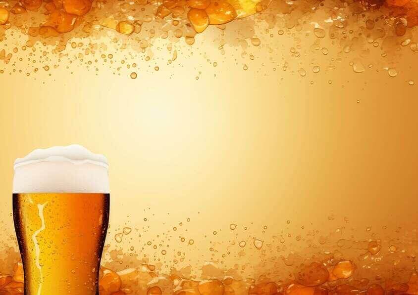 Download Refreshing Beer on Orange Background Backgrounds Online ...