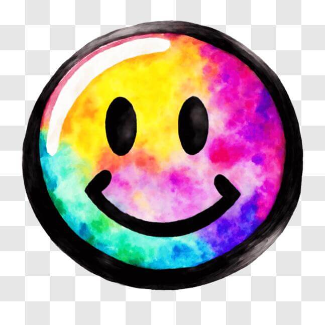 Download Colorful Smiley Face with Open Mouth PNGs Online - Creative ...