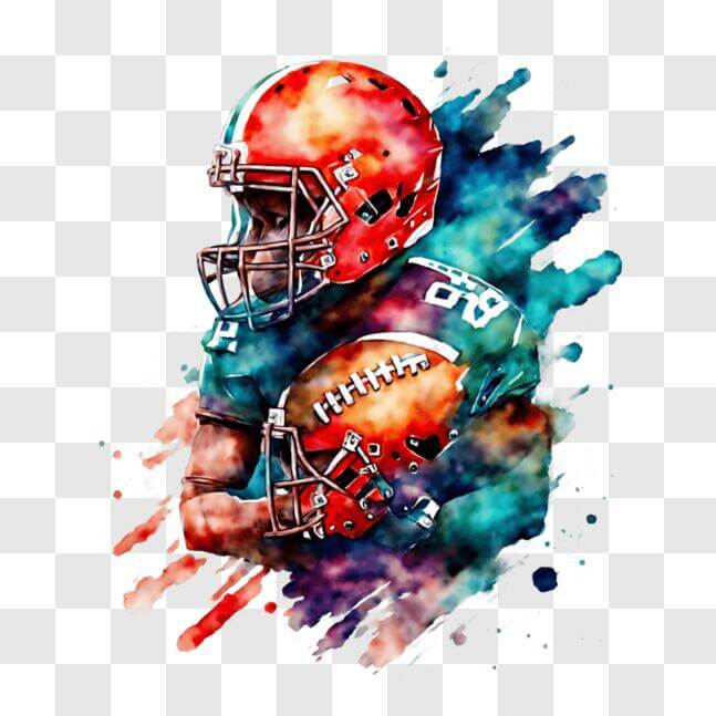 Download Football Player with Paint Splashes Background PNGs Online ...