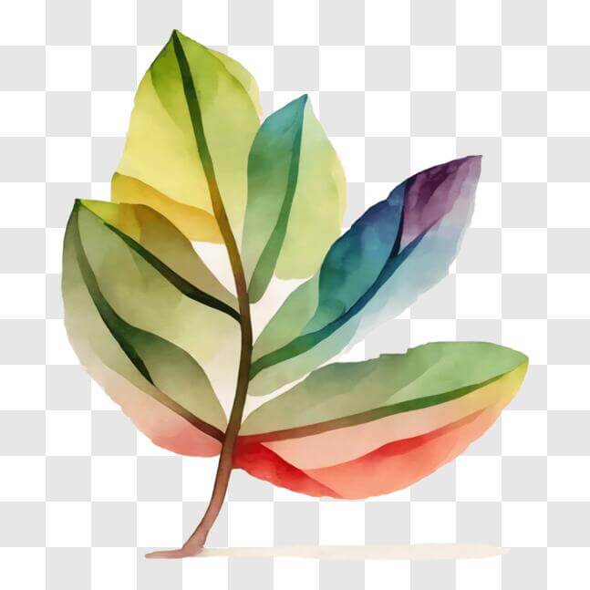 Download Colorful Abstract Leaf PNGs Online - Creative Fabrica