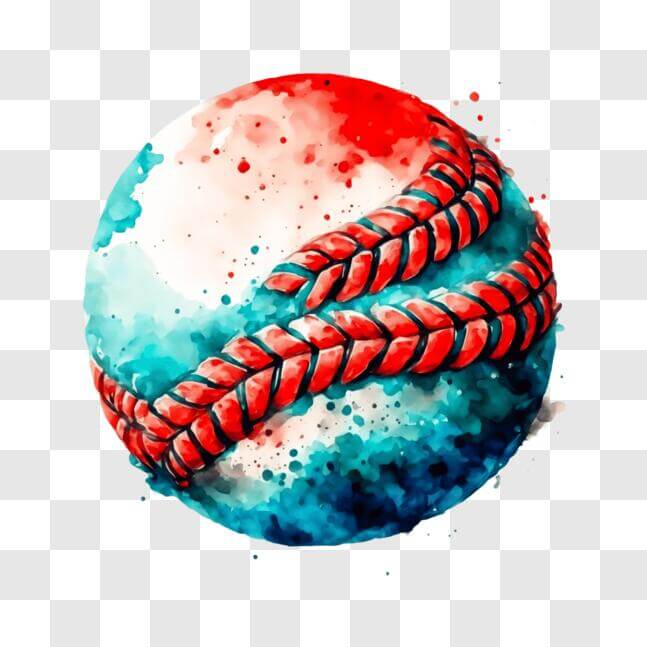 Download Abstract Watercolor Ball with Red, White, and Blue Paint ...
