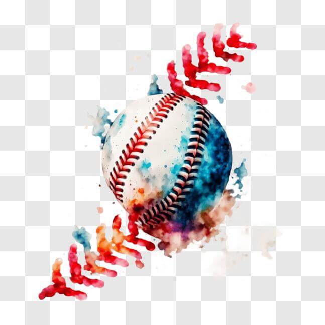 Download Colorful Baseball with Paint Splashes PNGs Online - Creative ...