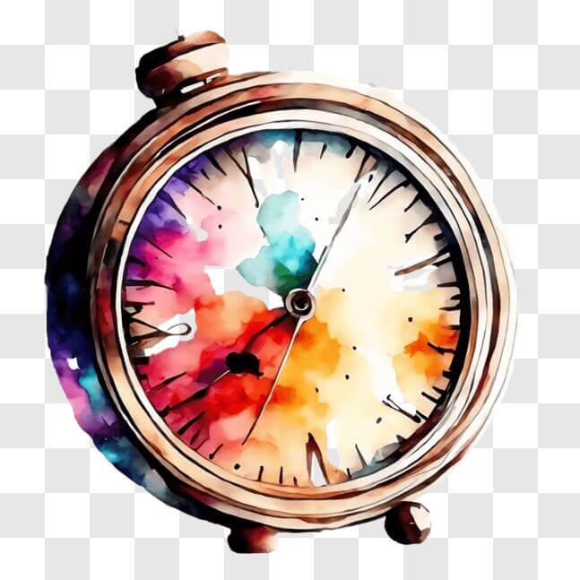 Download Colorful Alarm Clock with Various Patterns PNGs Online ...