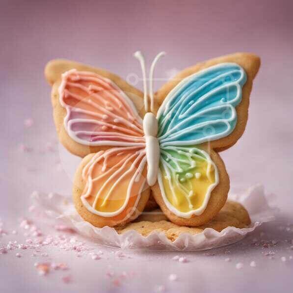 Colorful Butterfly Cookie for Special Occasions stock photo | Creative ...