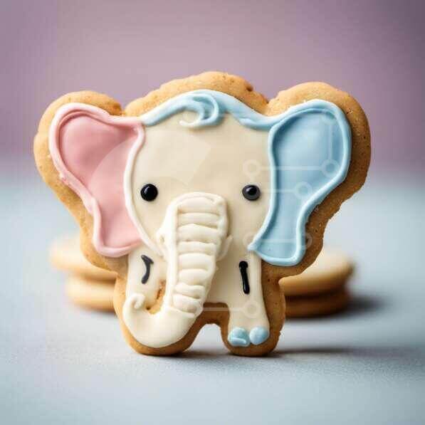 Elephant Cookie Decoration for Birthday or Special Occasion stock photo ...