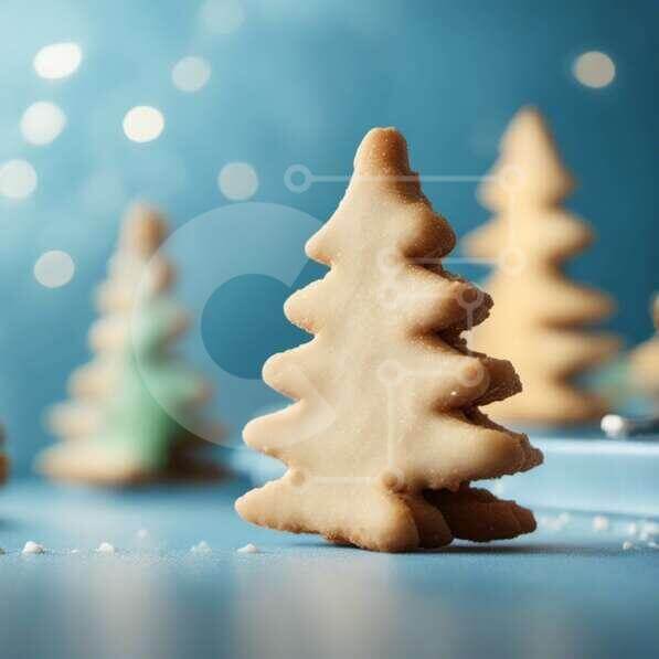 Christmas Tree Shaped Cookies - Festive Holiday Treats stock photo ...