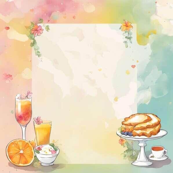 Download Colorful Food Background with Cake and Beverages Backgrounds ...